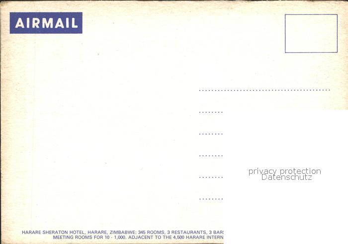 Zambia - 72369567 Zimbabwe Harare Sheraton Hotel Sambia